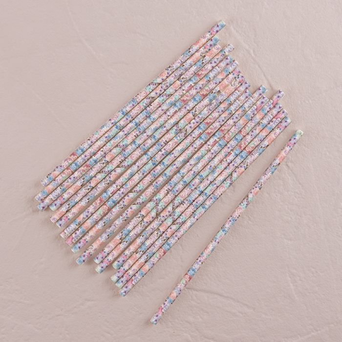 Vintage Floral Paper Drinking Straws | Print Canada Store